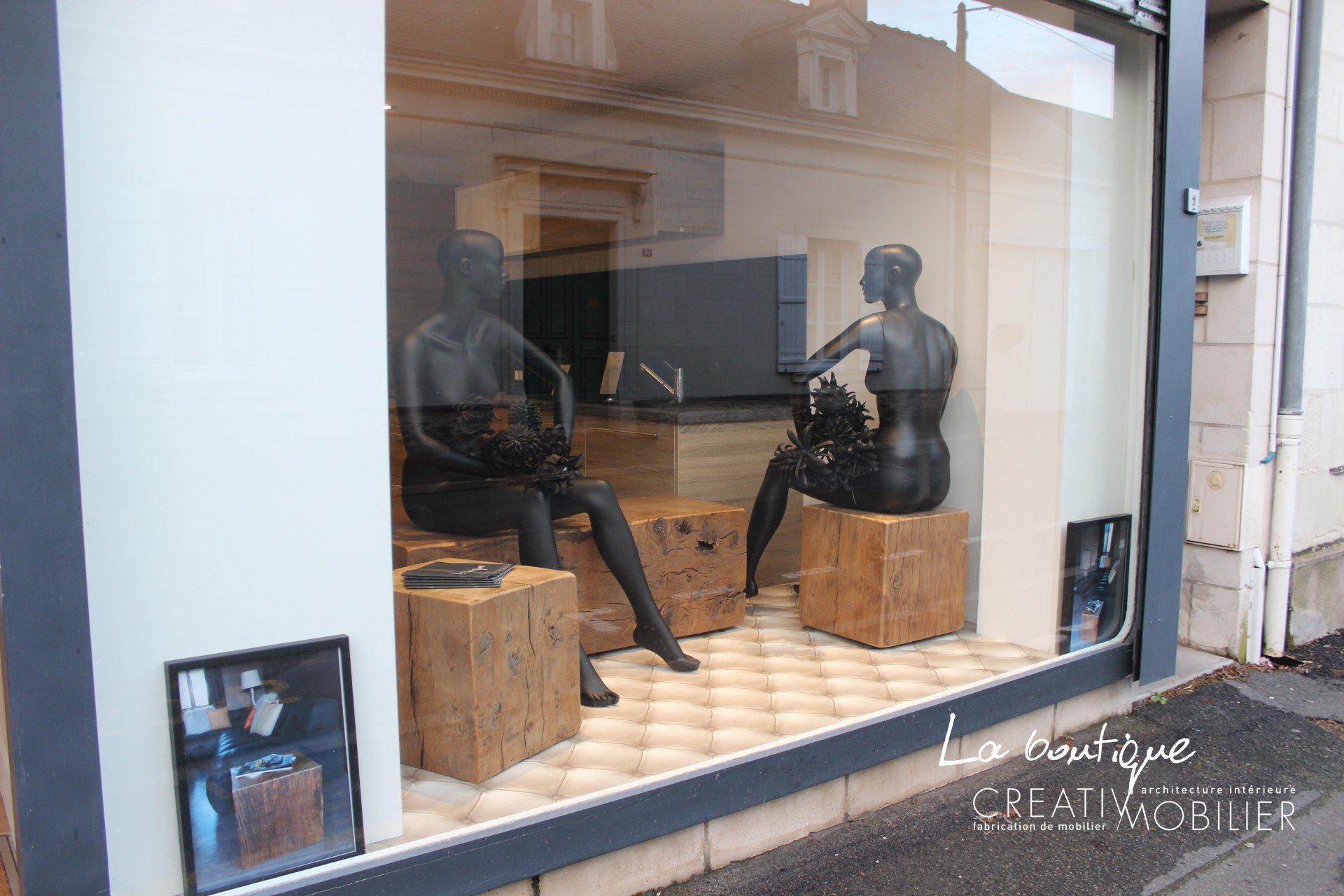 Cube pouf en chêne massif - Creativ Mobilier